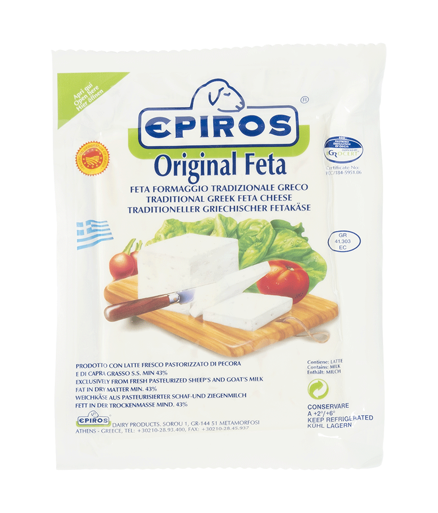 Epiros Original (PDO) Feta cheese - Gold Quality Award 2020 from Monde ...