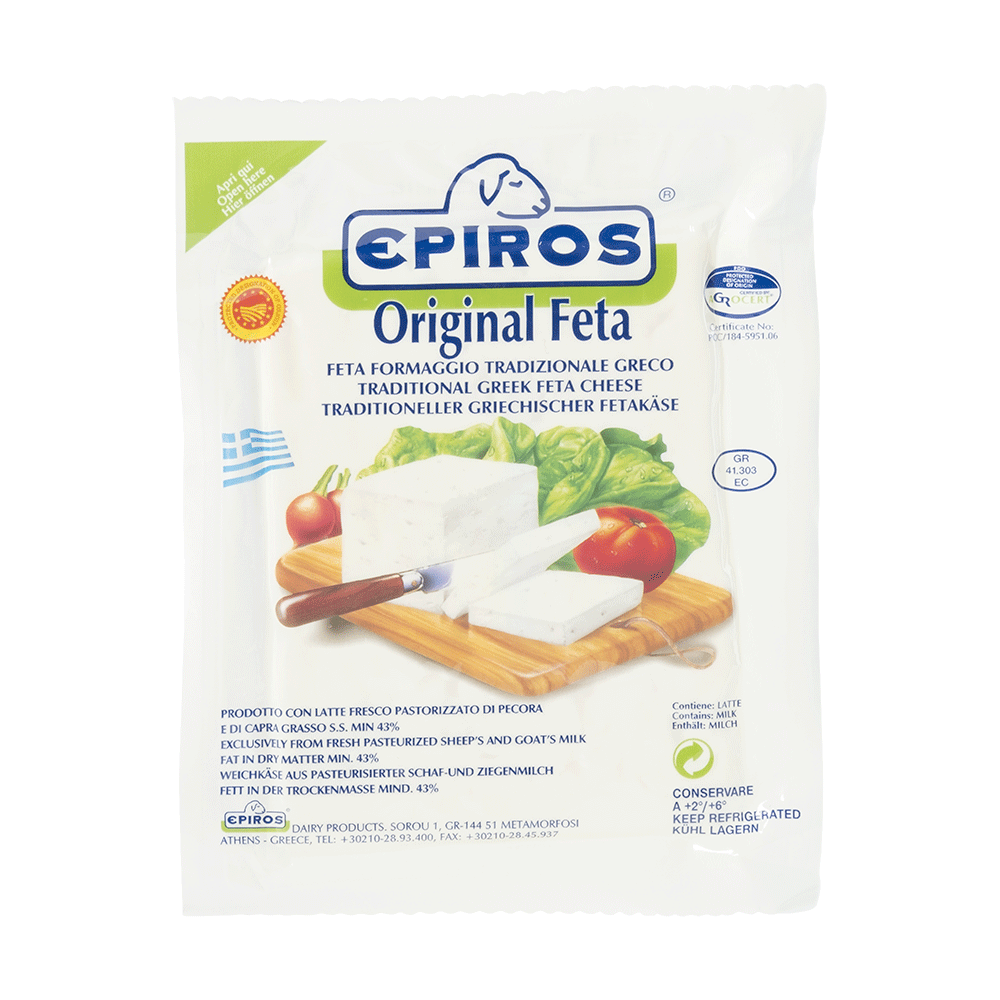 Epiros Original (PDO) Feta cheese - Gold Quality Award 2020 from Monde ...
