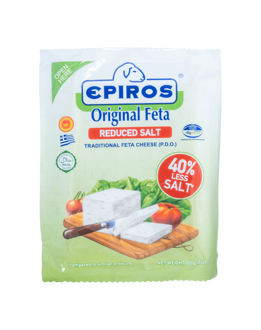 Epiros Original (PDO) Feta Cheese -40% Reduced Salt - Silver Quality ...