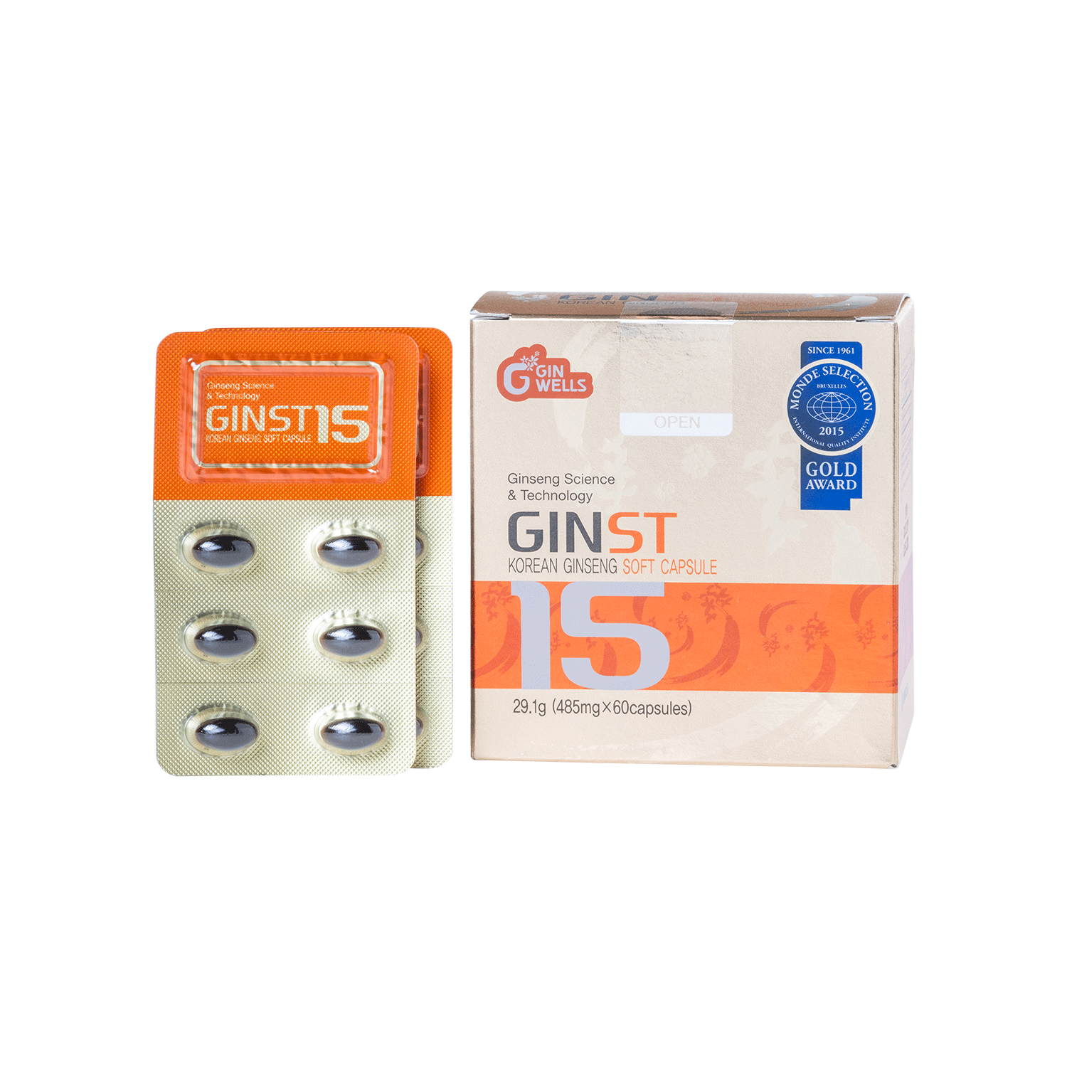 Ginst15 Korean Ginseng Soft Capsule - Gold Quality Award 2022 from ...