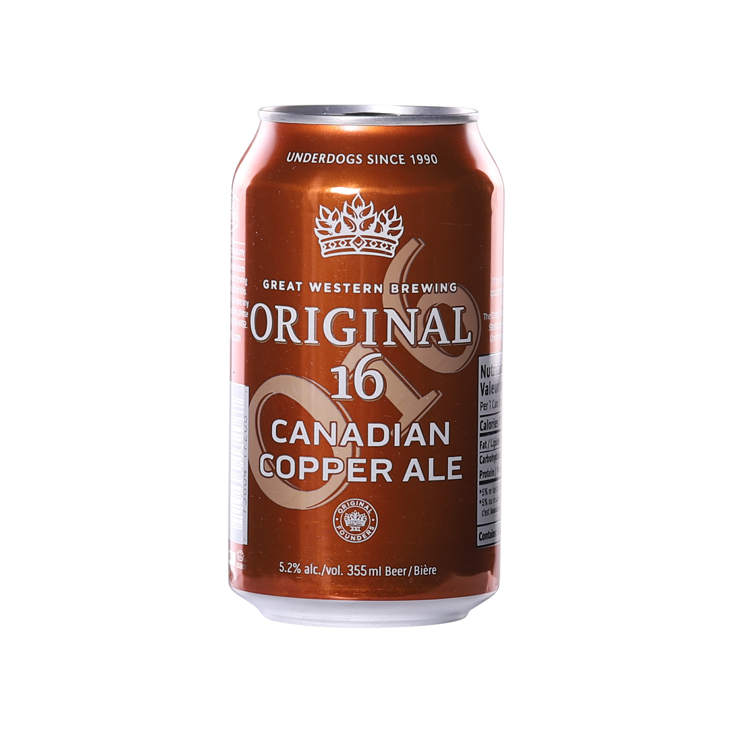 Original 16 Canadian Copper Ale - Silver Quality Award 2022 from Monde ...