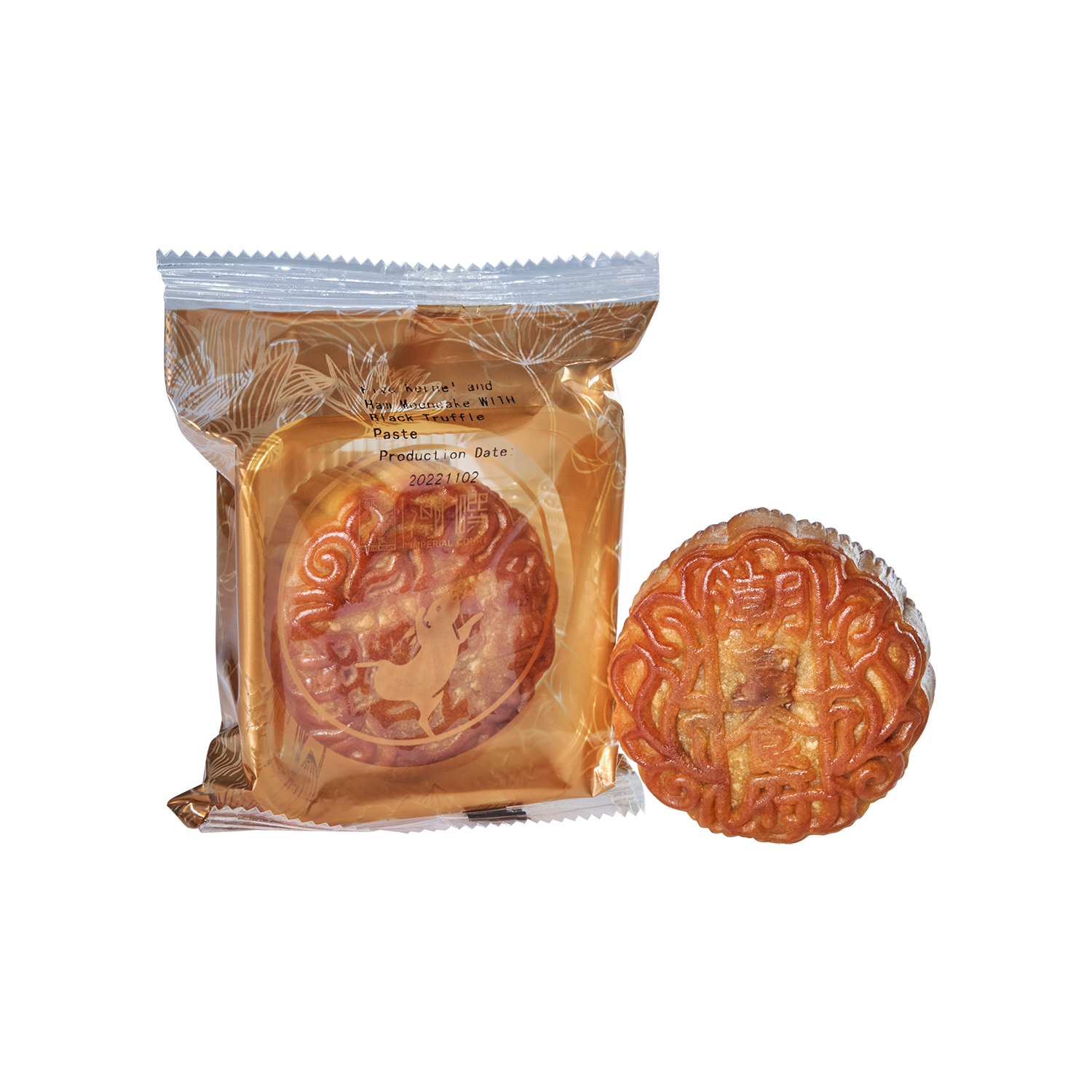Five Kernel and Ham Mooncake with Black Truffle Paste - Bronze Quality ...