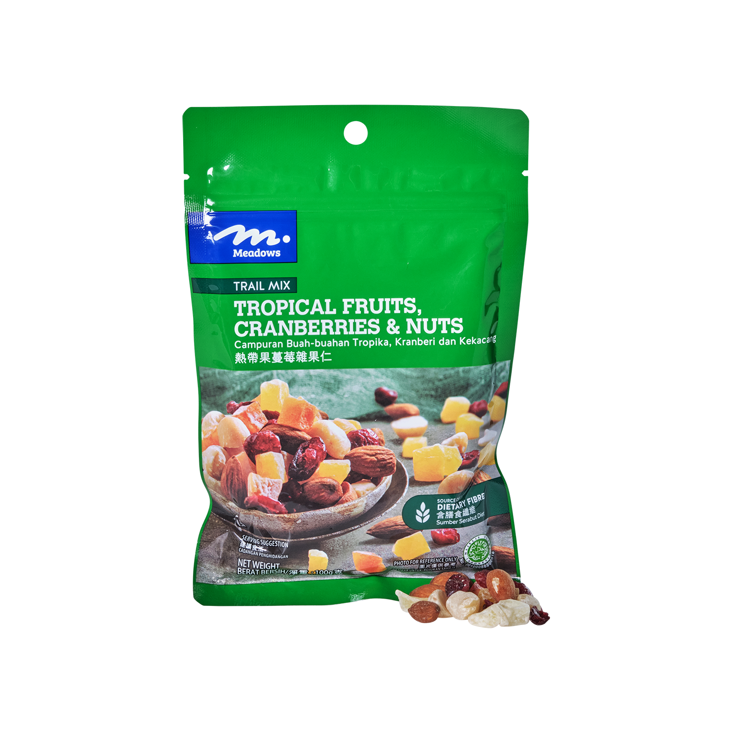 Tropical Fruits, cranberries and nuts mix 100g - Silver Quality Award ...