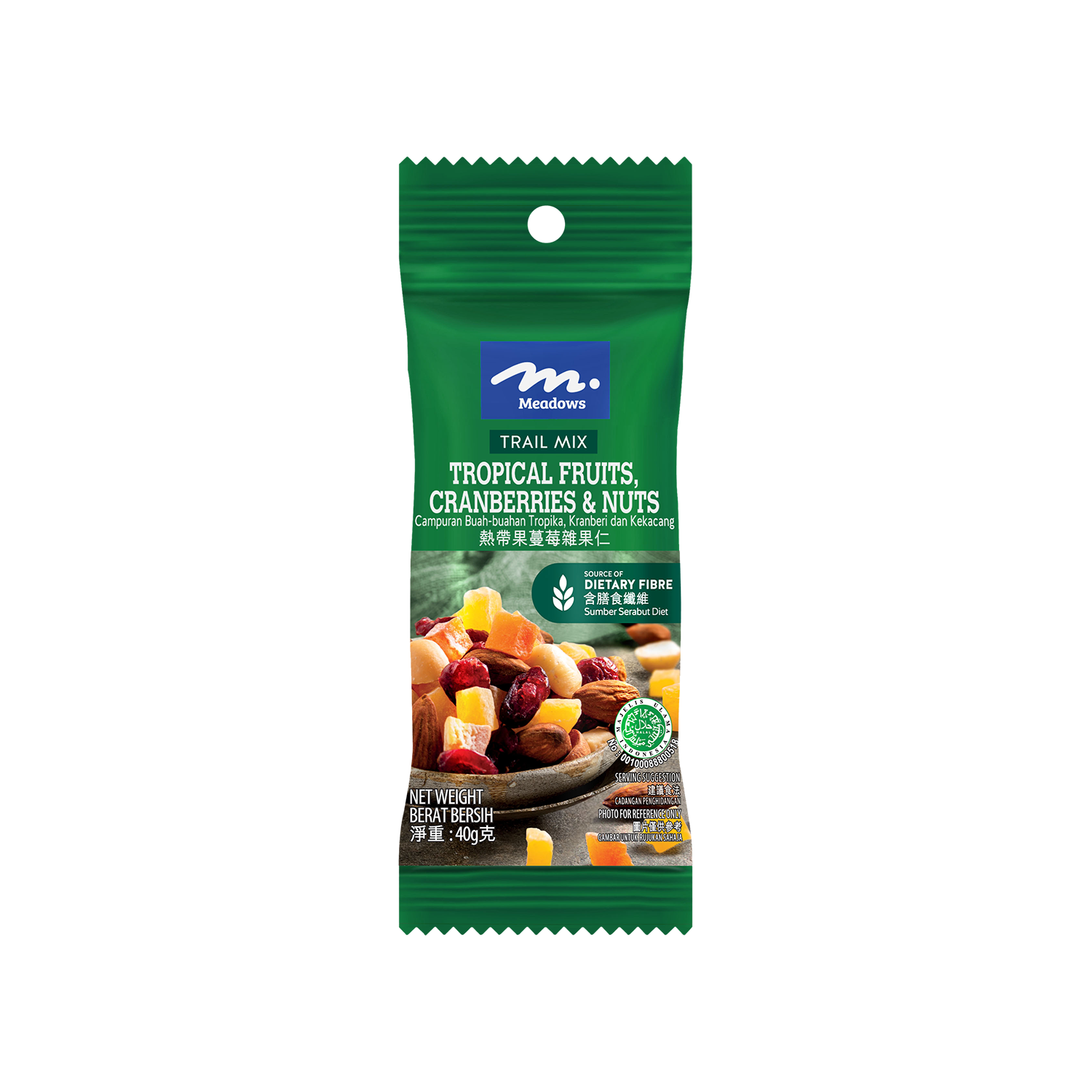 Tropical Fruits, cranberries and nuts mix 40g - Silver Quality Award ...