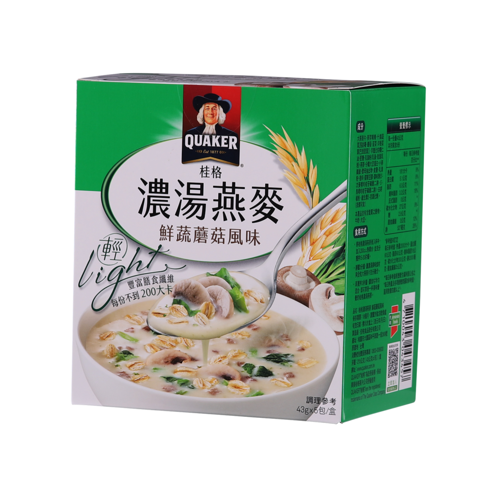 Quaker Soup Oatmeal_ Mushroom & Vegetable Flavor - Silver Quality Award ...
