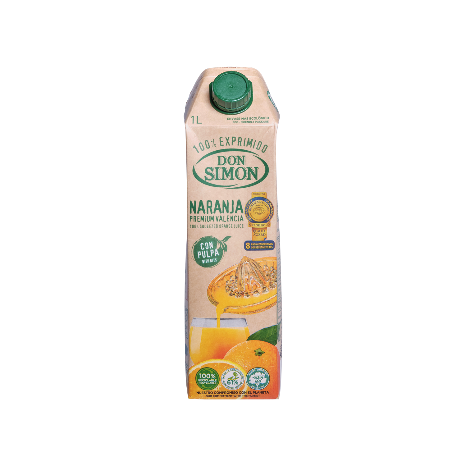 Don Simon 100% Pure Squeezed Orange juice with pulp - Grand Gold ...