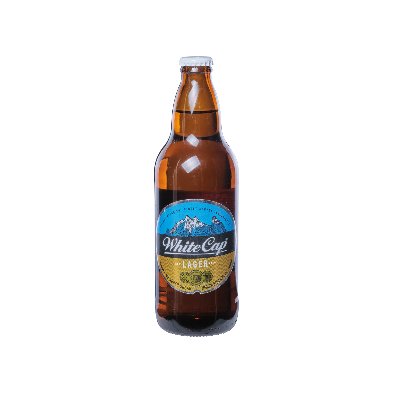 White Cap Lager (Bottle 50cl) - Gold Quality Award 2025 from Monde ...