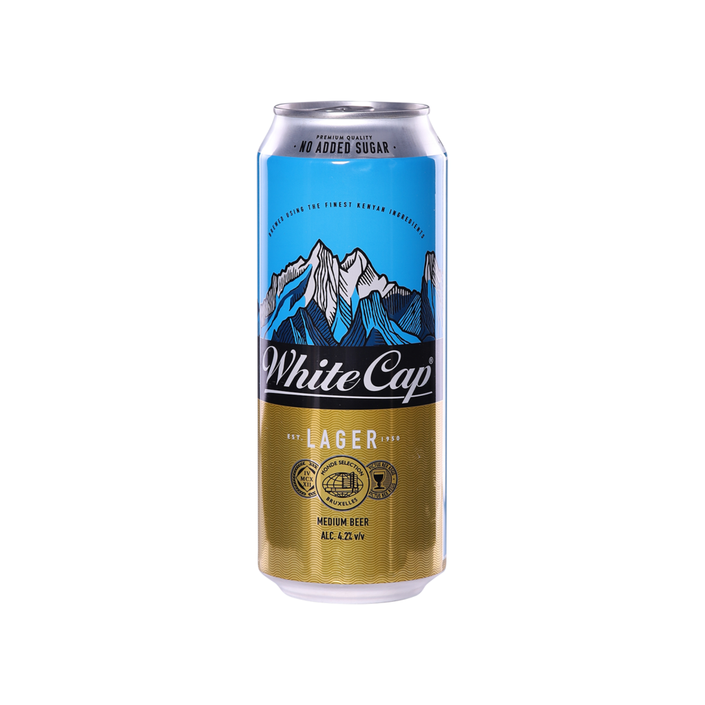 White Cap Lager (Can 50cl) - Gold Quality Award 2023 from Monde Selection