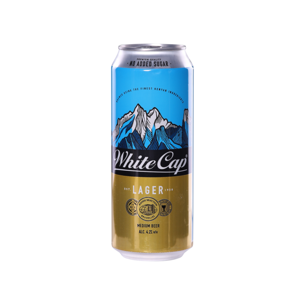 White Cap Lager (Can 50cl) - Gold Quality Award 2023 from Monde Selection