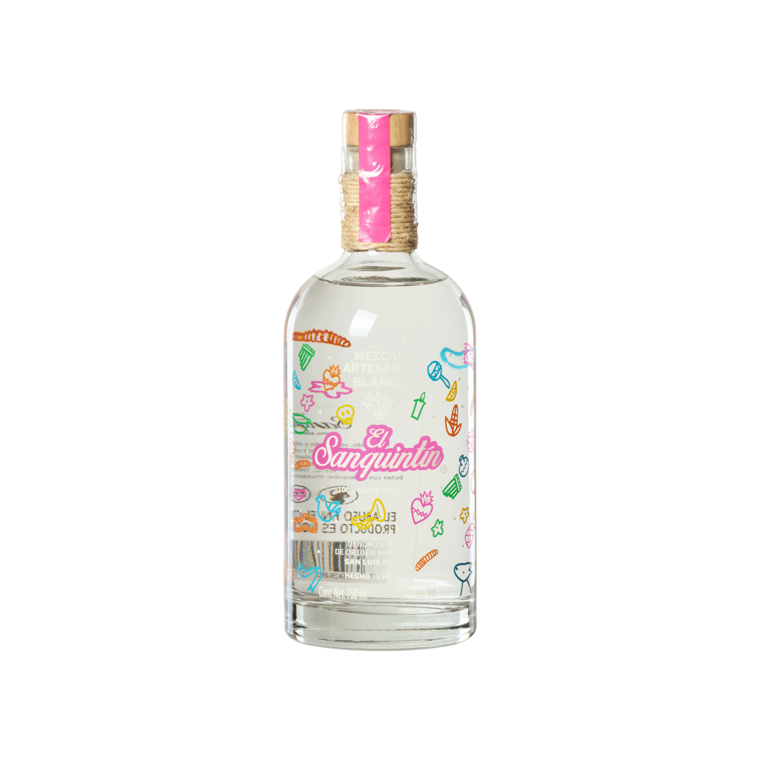 Mezcal Artesanal El Sanquintin 100% Agave Salmiana 38% Alc. Vol. 750 Ml ...