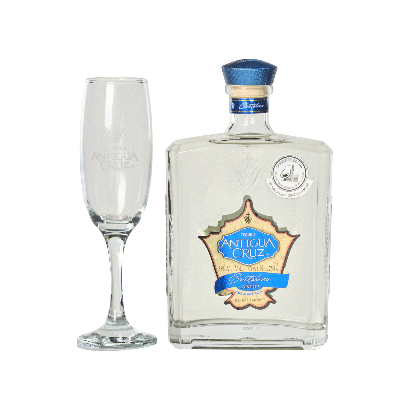Tequila "Antigua Cruz" Añejo Cristalino - Grand Gold Quality Award 2025 ...
