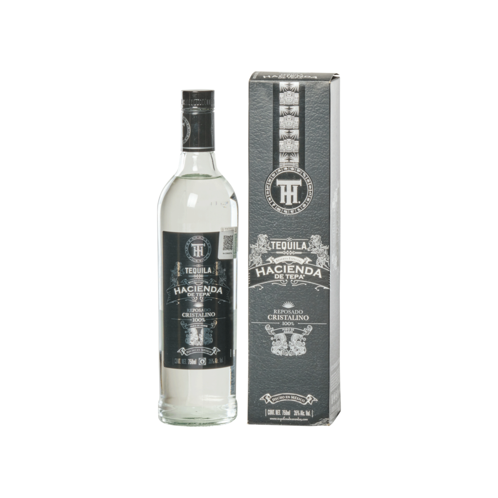 TEQUILA 100% AGAVE HACIENDA DE TEPA REPOSADO CRISTALINO 750 ML 40% ALC ...