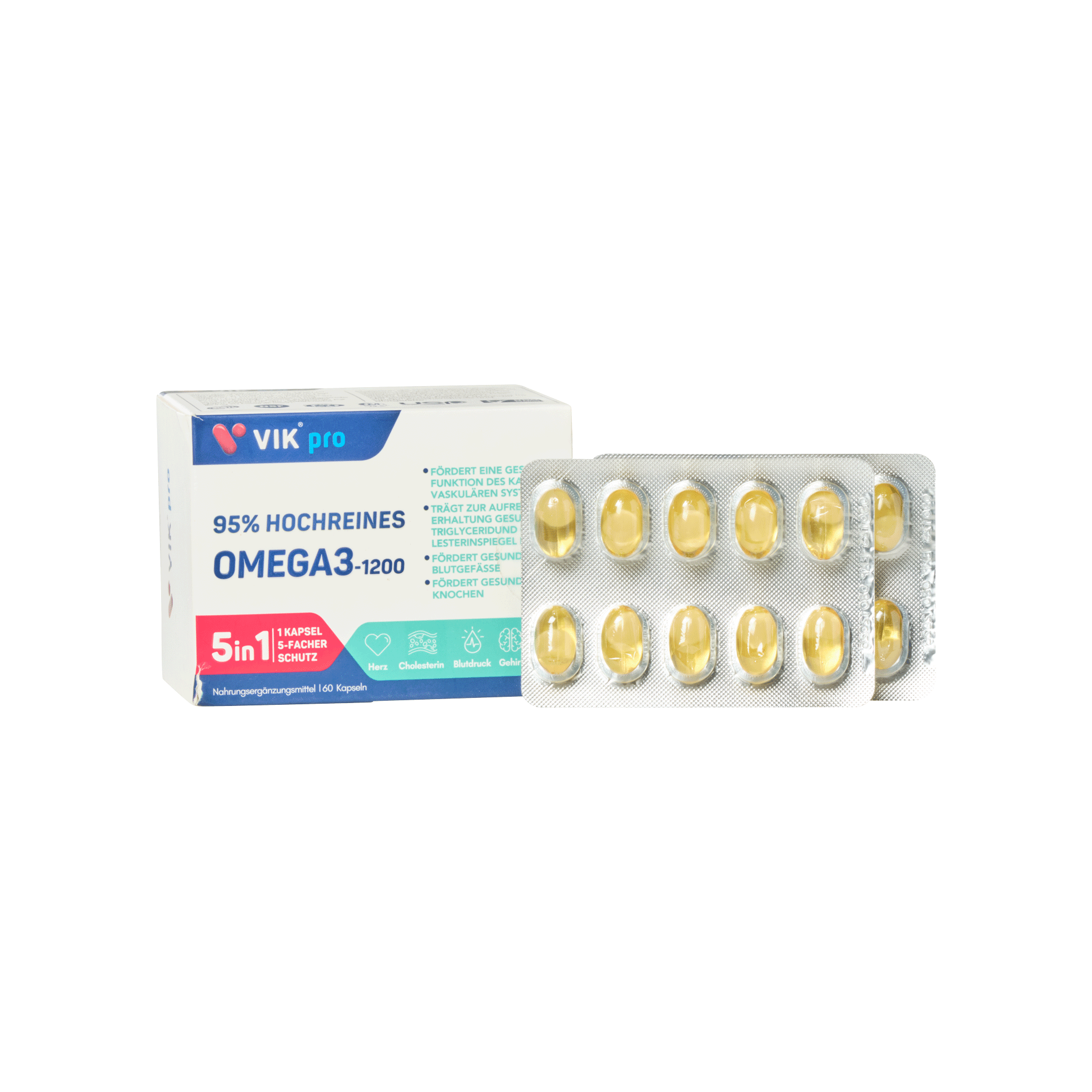 VIK pro 95% OMEGA3-1200 - Grand Gold Quality Award 2024 from Monde Selection