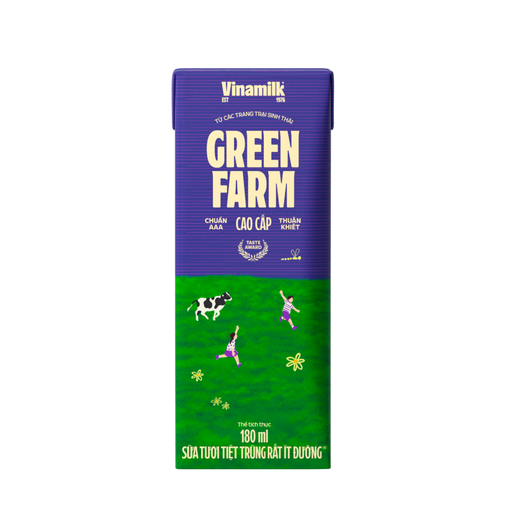 UHT Fresh Milk – Less Sugar – Vinamilk Greenfarm - Gold Quality Award ...